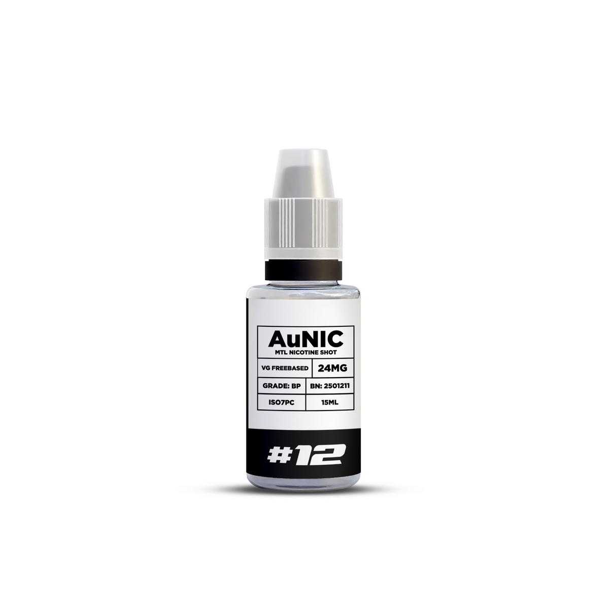 AuNic 12mg Freebase Shot (VG) (15ml) – BLCK B2B